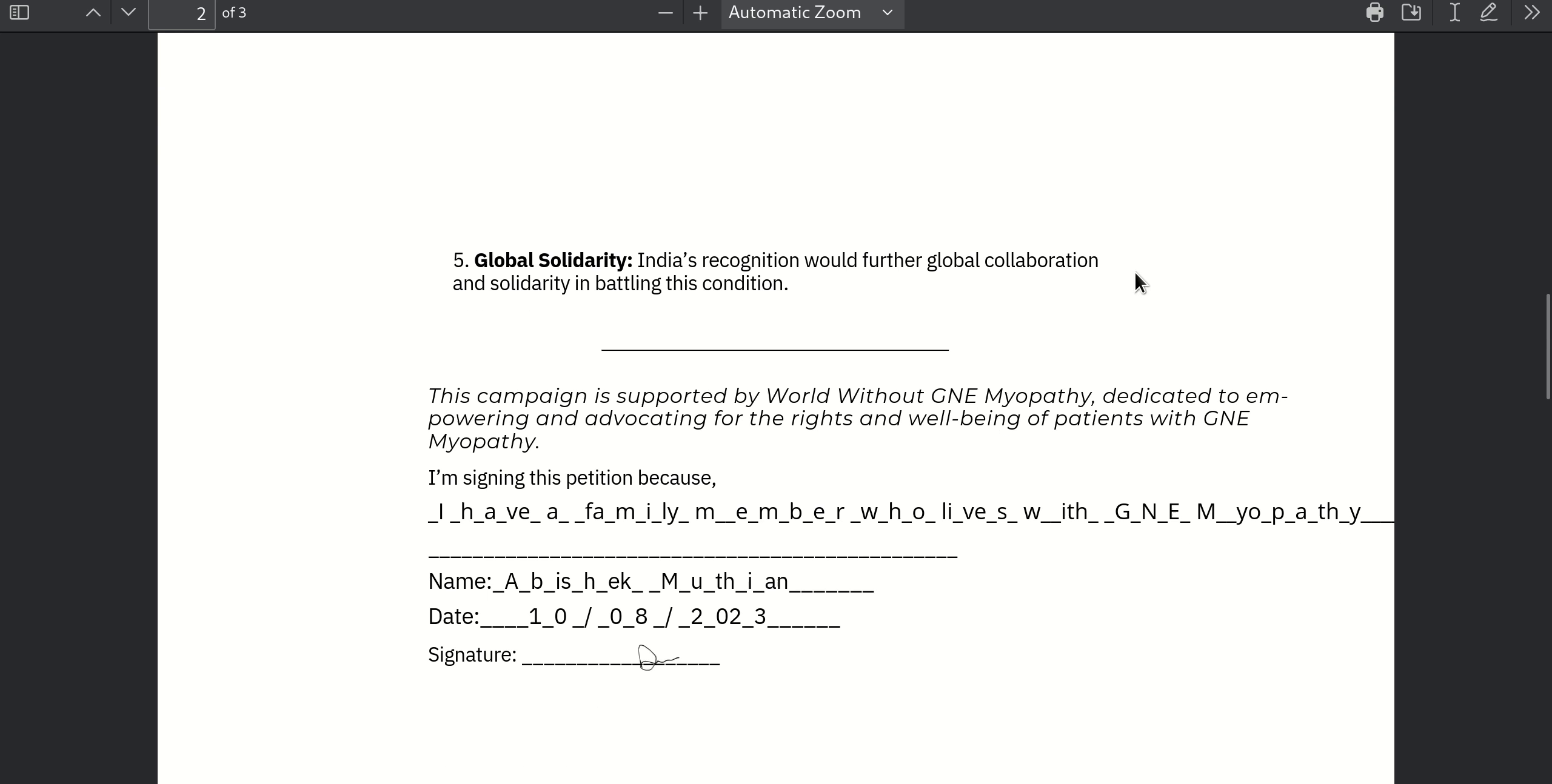 Interactive Signature Campaign | Devpost
